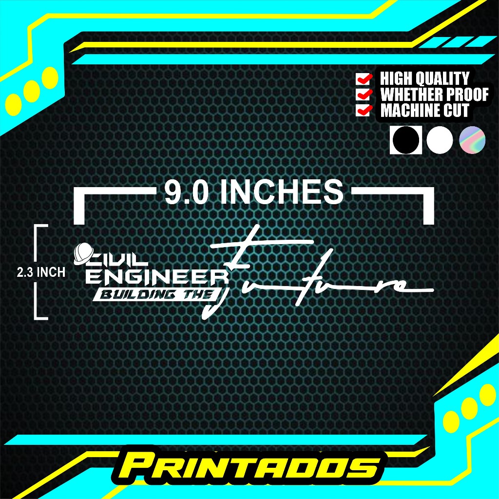 ORIGINAL CIVIL ENGINEER BUILDING THE FUTURE decal sticker cutout for ...