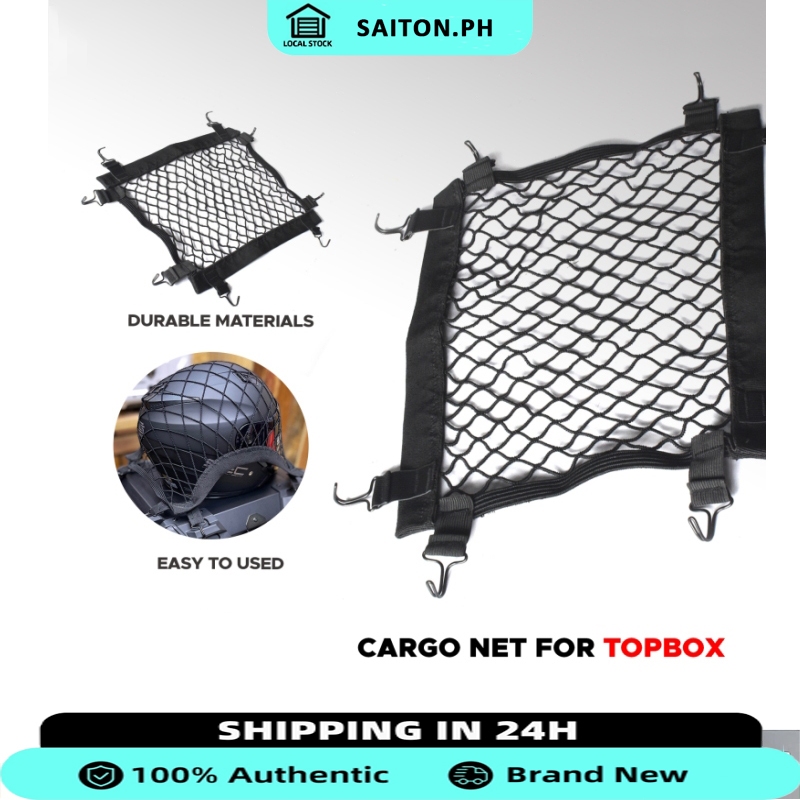 GARTERIZED TOP BOX CARGO NET WITH HOOK UNIVERSAL FOR MOTORCYCLE TOP BOX ...