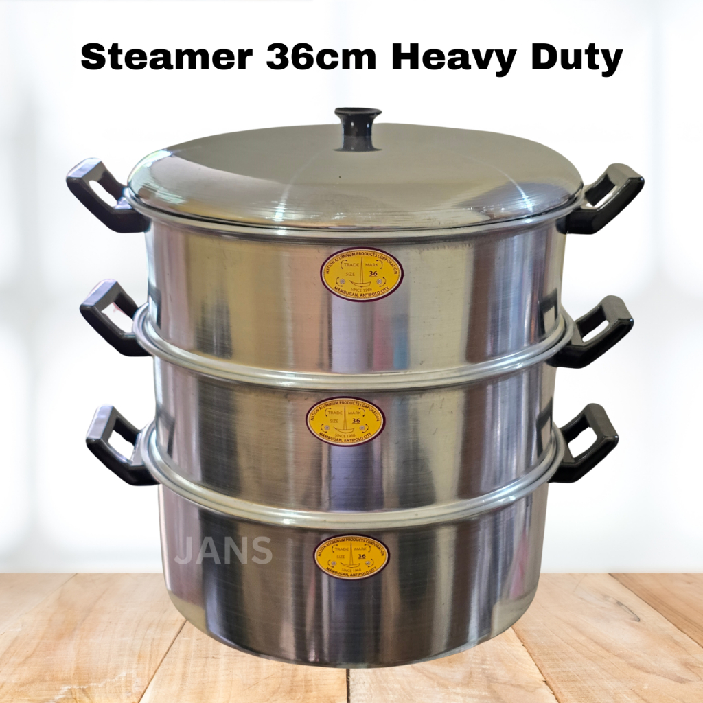 Steamer 3 Layers Aluminum Makapal Big Size 36cm | Shopee Philippines