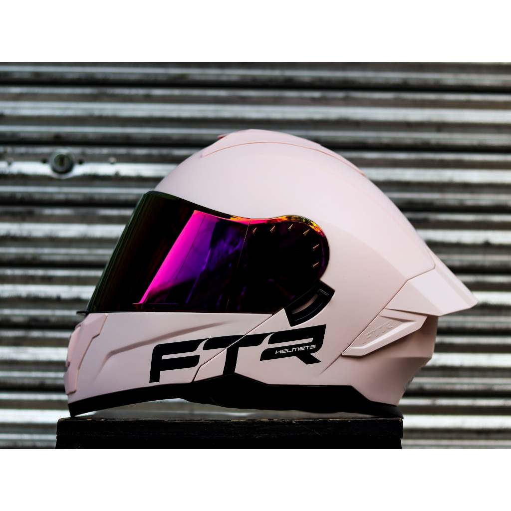 FTR HELMET N GAGE LIGHT PINK MATTE DUAL VISOR WITH FREE CLEAR LENS ...