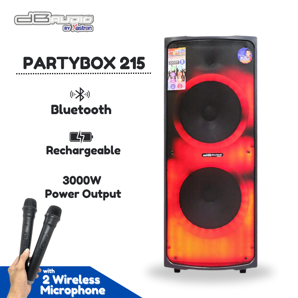 DBaudio By Astron 3000W PartyBox 215 Rechargeable Speaker with LED ...