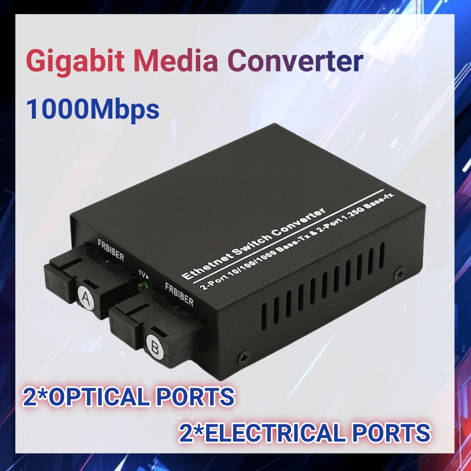 2G2E 2SC2RJ45 Ethernet Fiber Switch Fiber Port Media Converter Gigabit ...