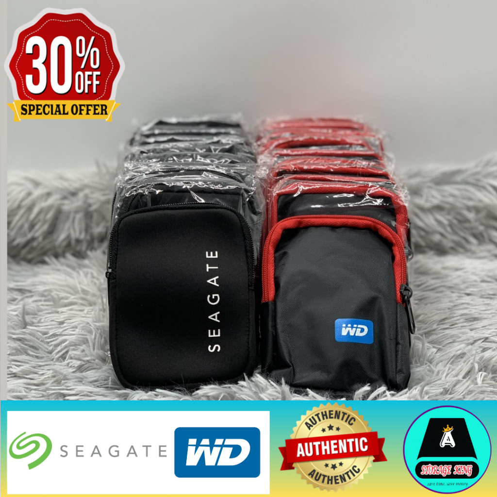Seagate/WD Portable Hard Disk Drive Bag Case Pouch Black Original ...