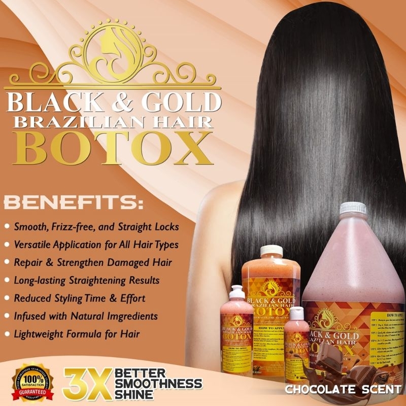 Black&gold Brazilian hair botox up 80% Straightening Effect ( Galon ...