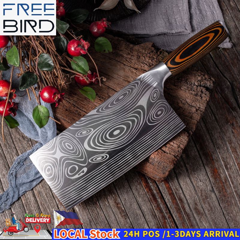 Germany's patterned steel Original Chopping knife solid wood handle ...