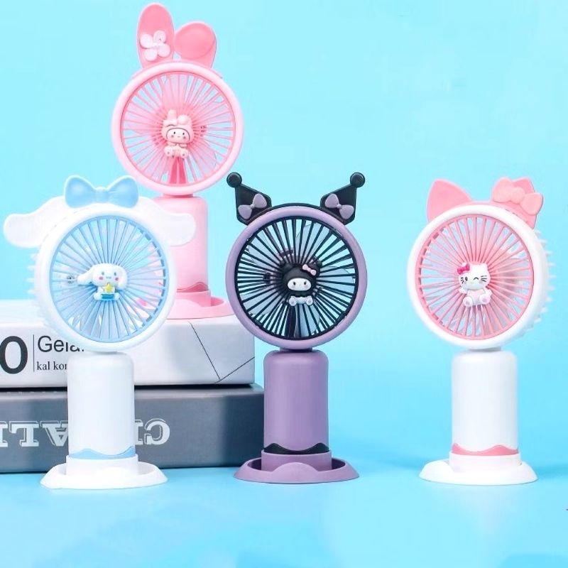 Handheld Mini Fan Durable USB Rechargeable Kawaii with Stand Personal ...