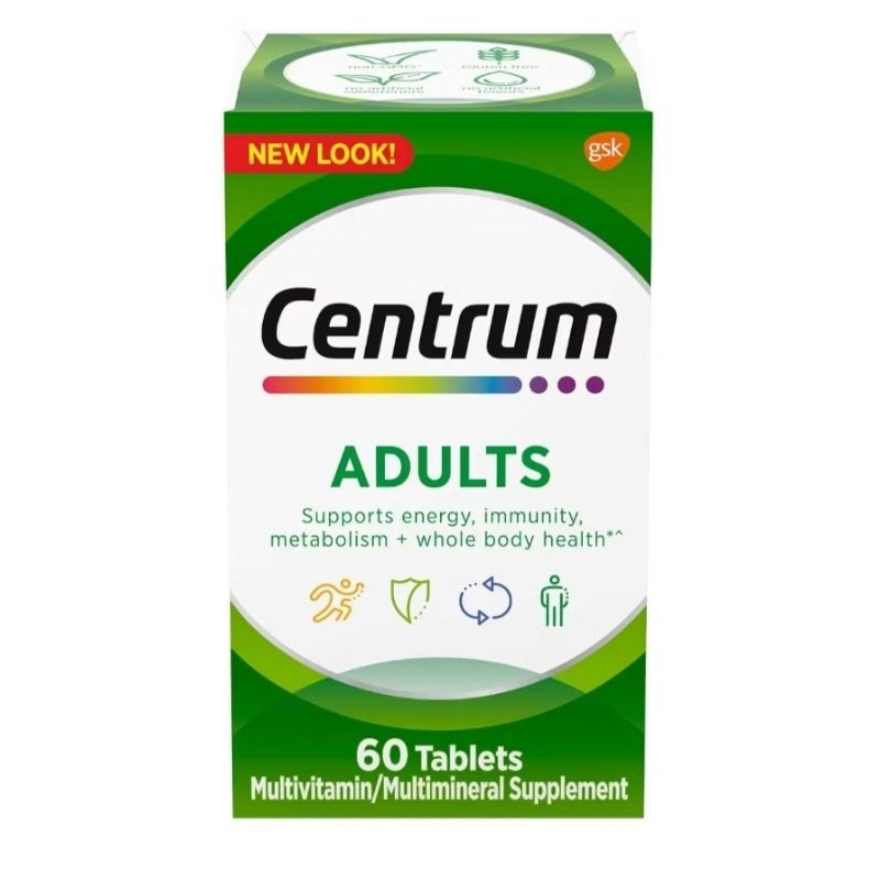 Centrum Adult Multivitamin/Multimineral Supplement 60/200 tablets ...