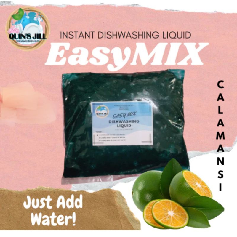 Easy Mix Dishwashing Liquid Calamansi (Just Add Water)(6.5 LitersYield ...