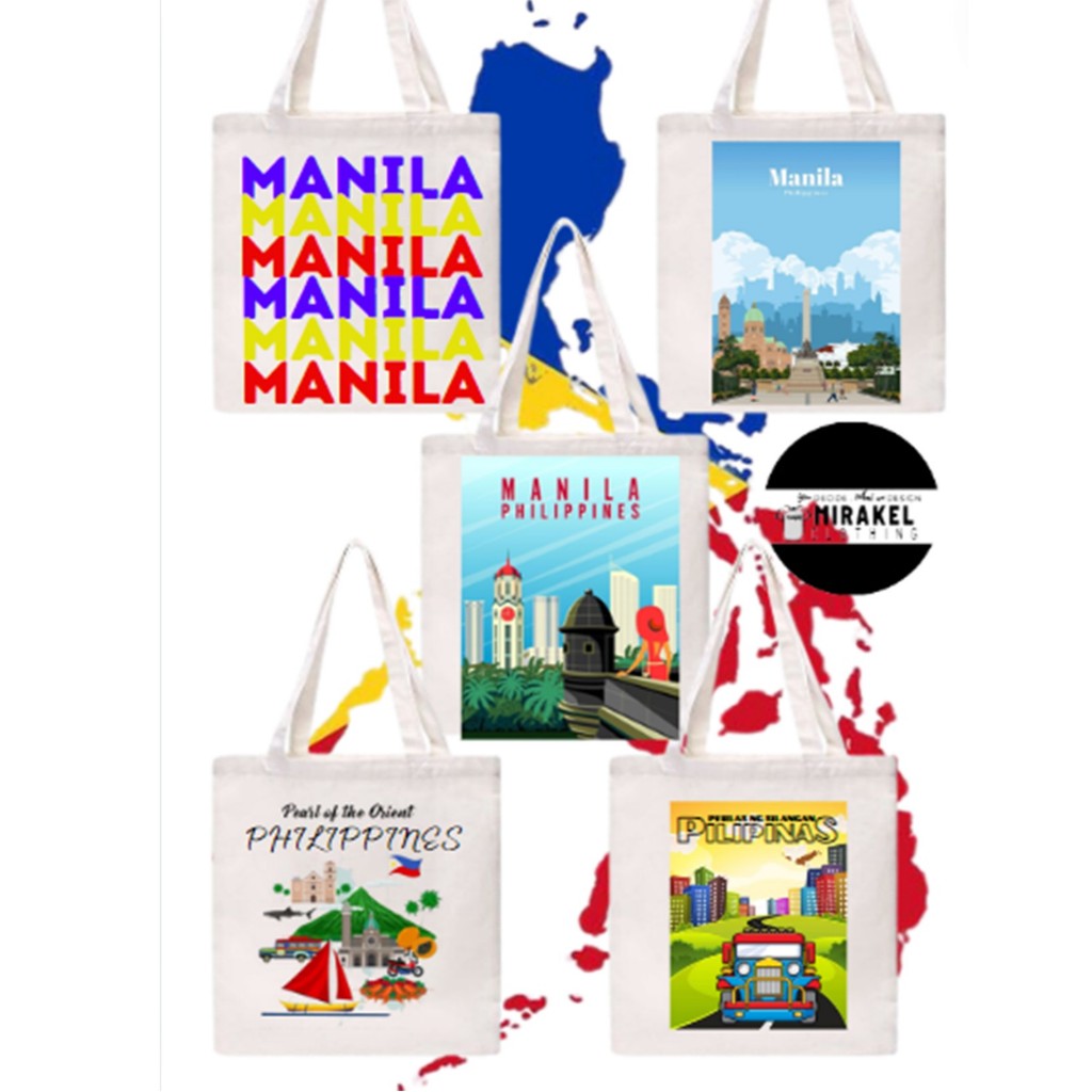 MANILA INSPIRED SOUVENIR BAG SUBLIMATION TOTE BAG KATSA BAG | Shopee ...