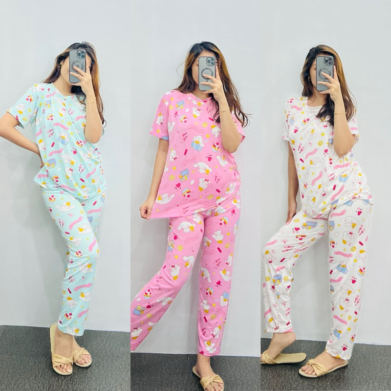 (PS PJ) Plus size up to XL Women Adult Terno Pajama | Shopee Philippines