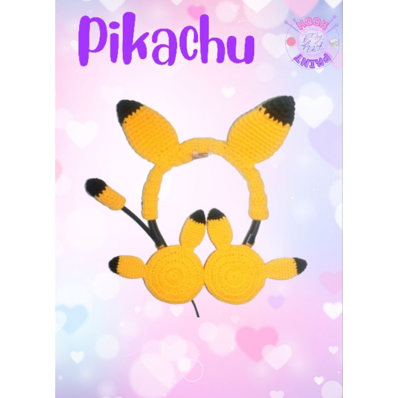 Pikachu Crochet Headset Cover Set | Shopee Philippines