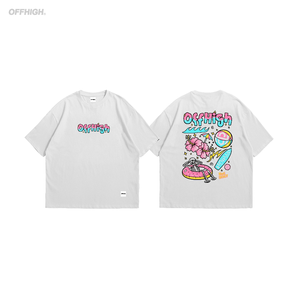 OFFHIGH SUMMER DOODLE - WHITE T-SHIRT | Shopee Philippines