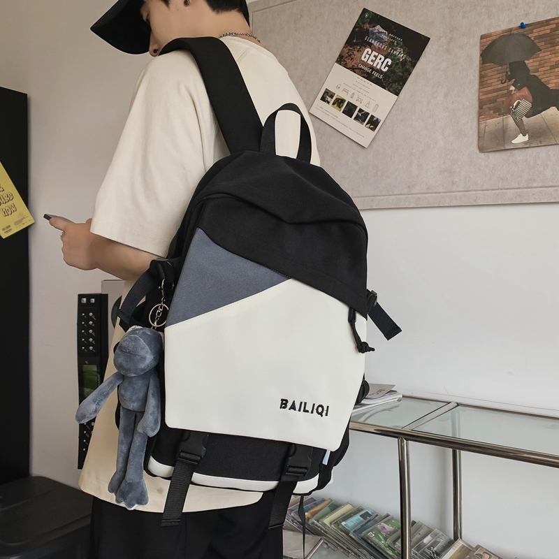 Large Backpack Men Laptop Backpacks Oxford Black High School Bags ...