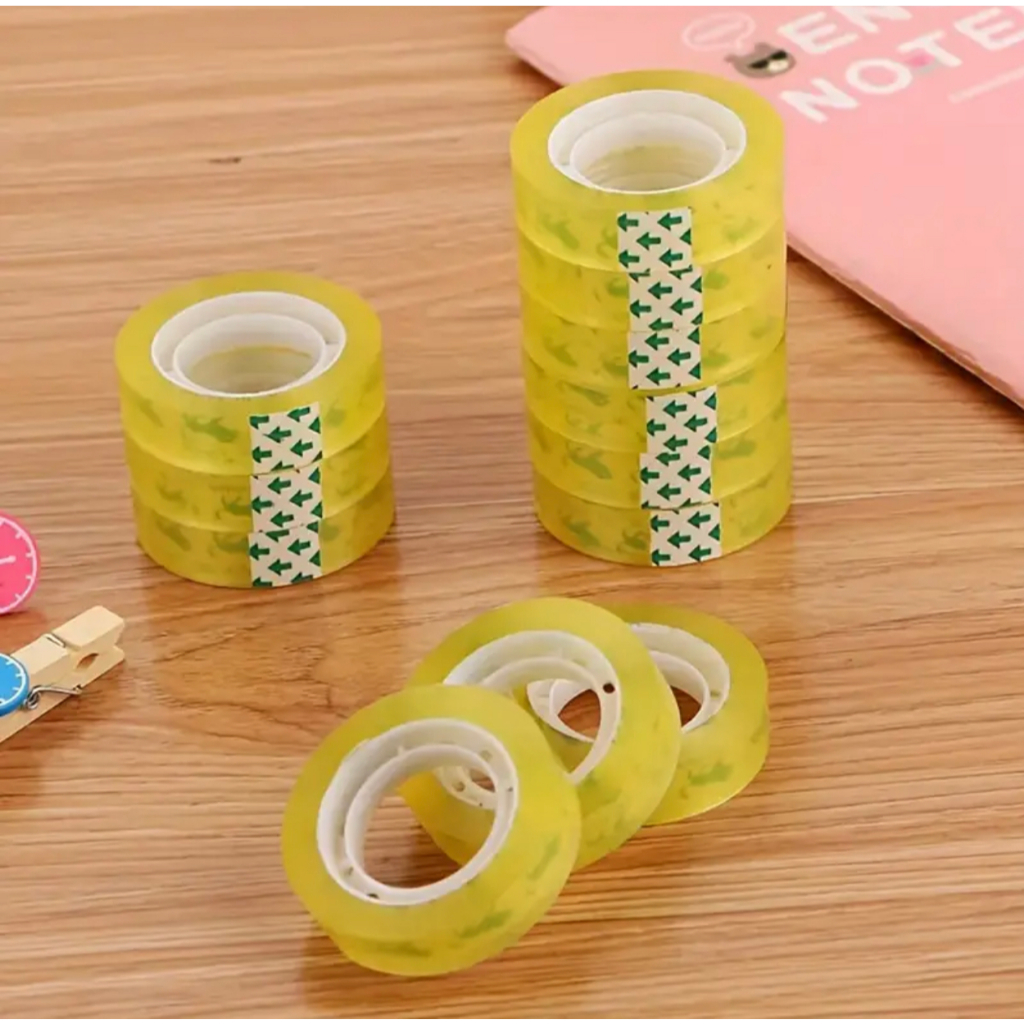 12mm-32m transparent stationery tape | Shopee Philippines