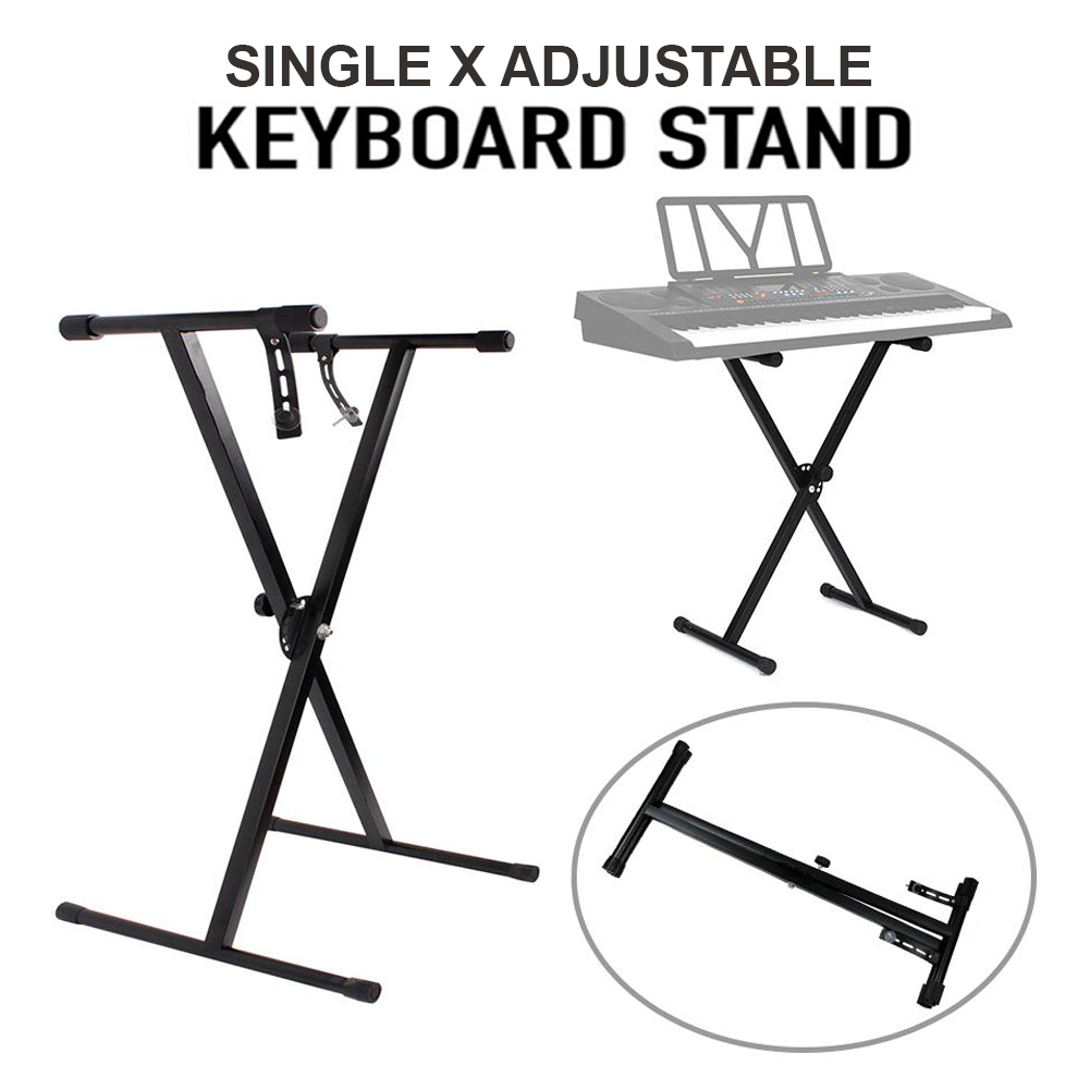 RIXTON Keyboard Portable Stand X-type Folding Piano Keyboard Rack Metal ...