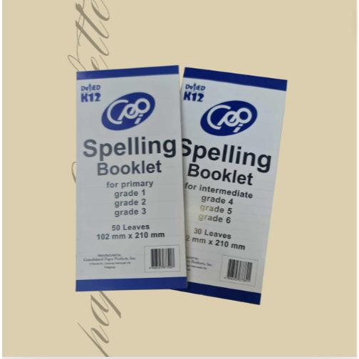 CPPI SPELLING BOOKLET FOR PRIMARY & INTERMEDIATE 102MM X 210MM, 50'S ...