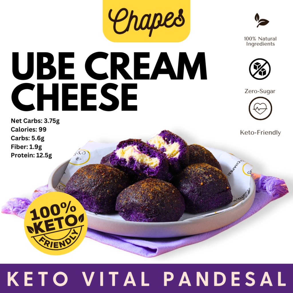 Chapes Keto Vital Pandesal (Ube Cream Cheese ) | Shopee Philippines