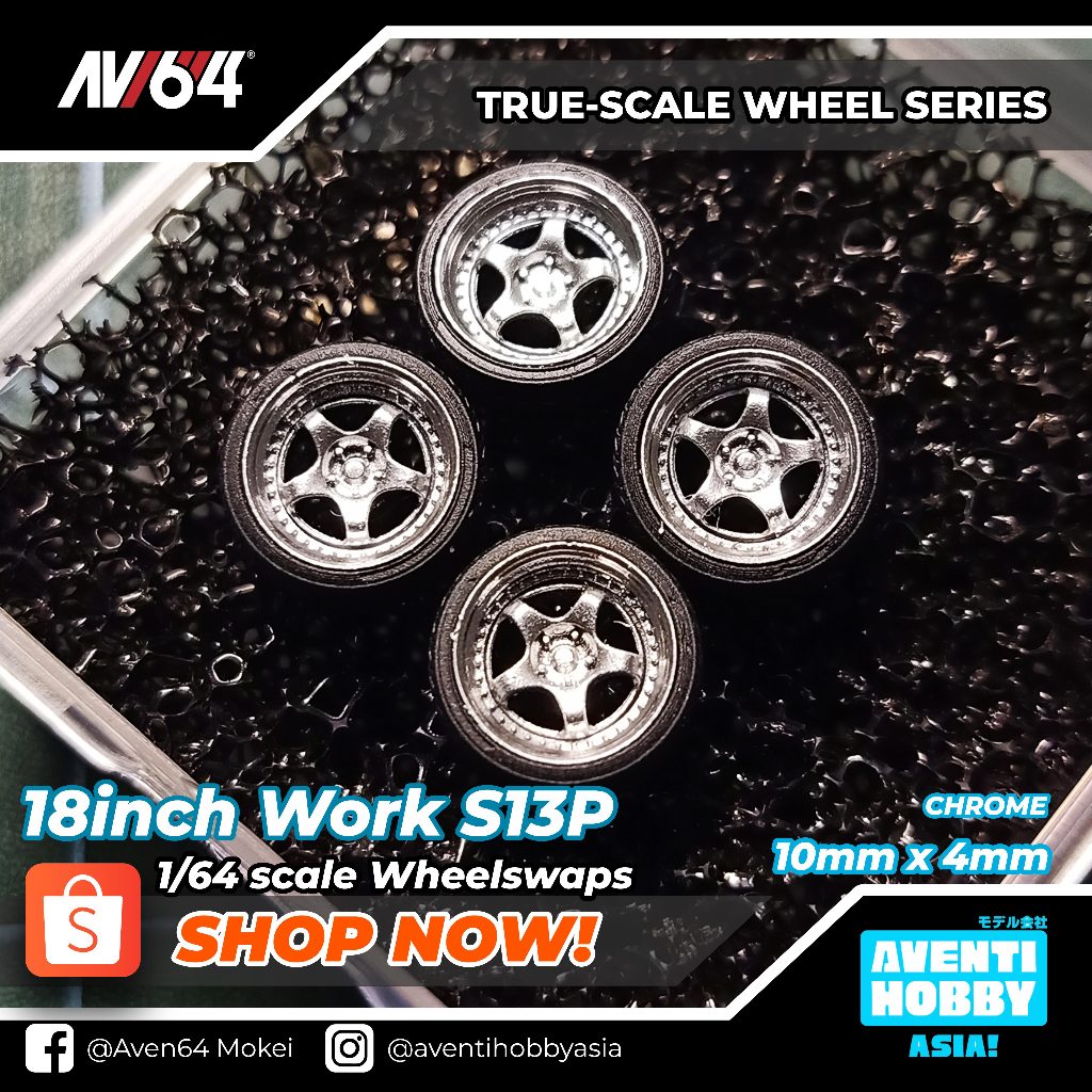 1/64 Wheelswap WORK MEISTER S13P CHROME ( 10mm x 4mm ) | Shopee Philippines