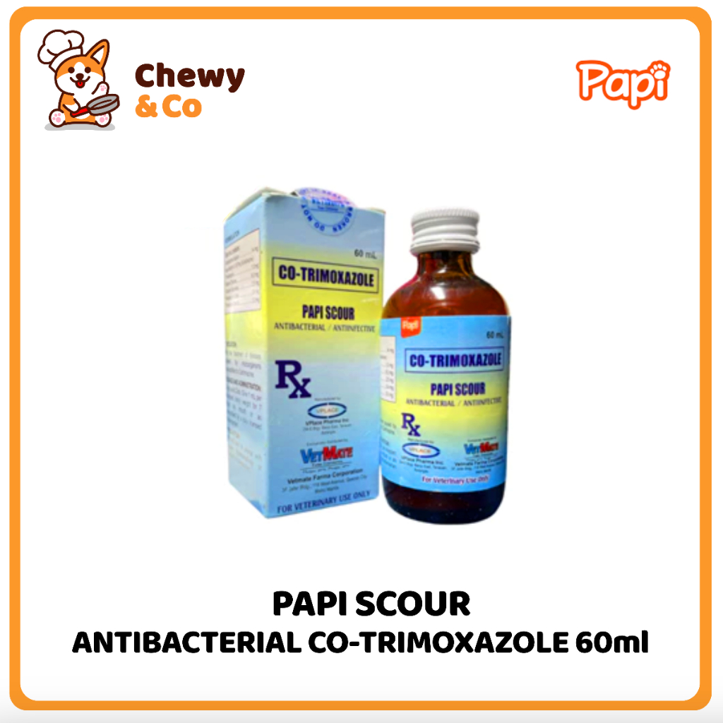Papi Scour Anti Diarrhea for Dogs & Cats 60ml (Co-Trimoxazole Anti ...
