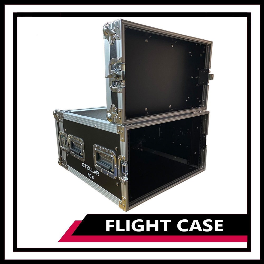 STELLAR CROWN WOOD RACK CASE (RC-6) 6U Flight Case - 690 x 525 x 300mm ...