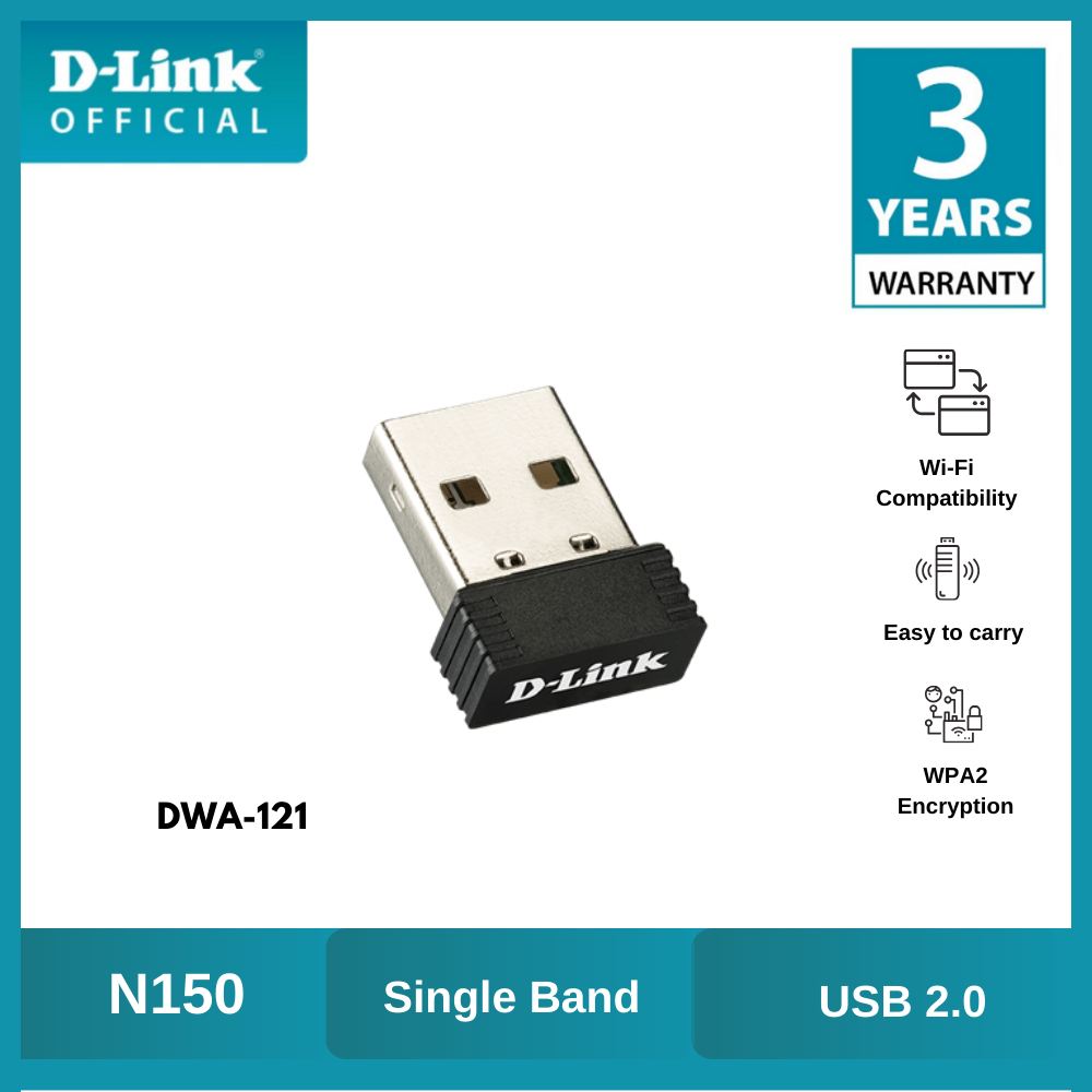 D-Link DWA-121 N150 Wireless Pico USB Adapter | Shopee Philippines