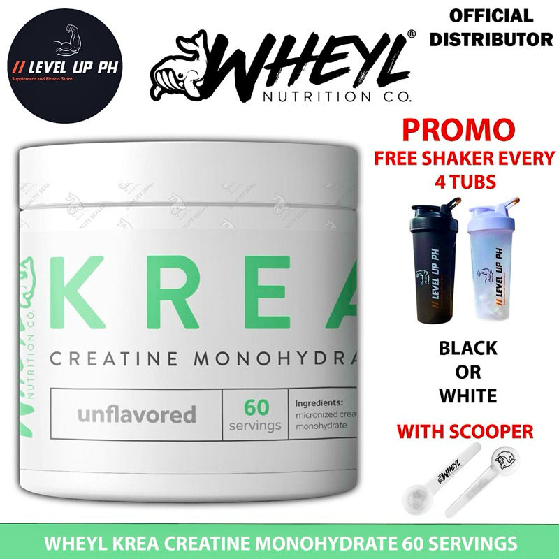 WHEYL KREA CREATINE MONOHYDRATE FREE SCOOPER AND STICKER | Shopee ...