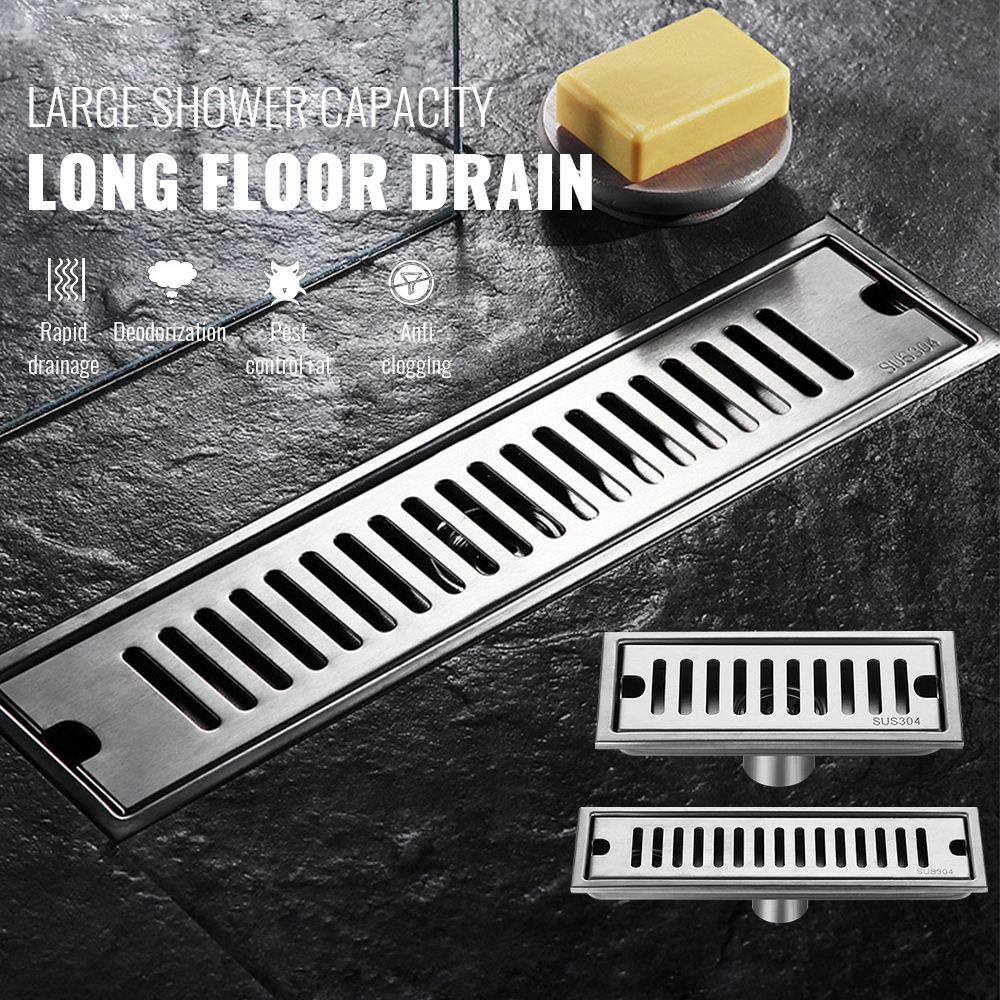 Stainless Steel Rectangular Floor Drain Floor Bathroom Shower Room ...