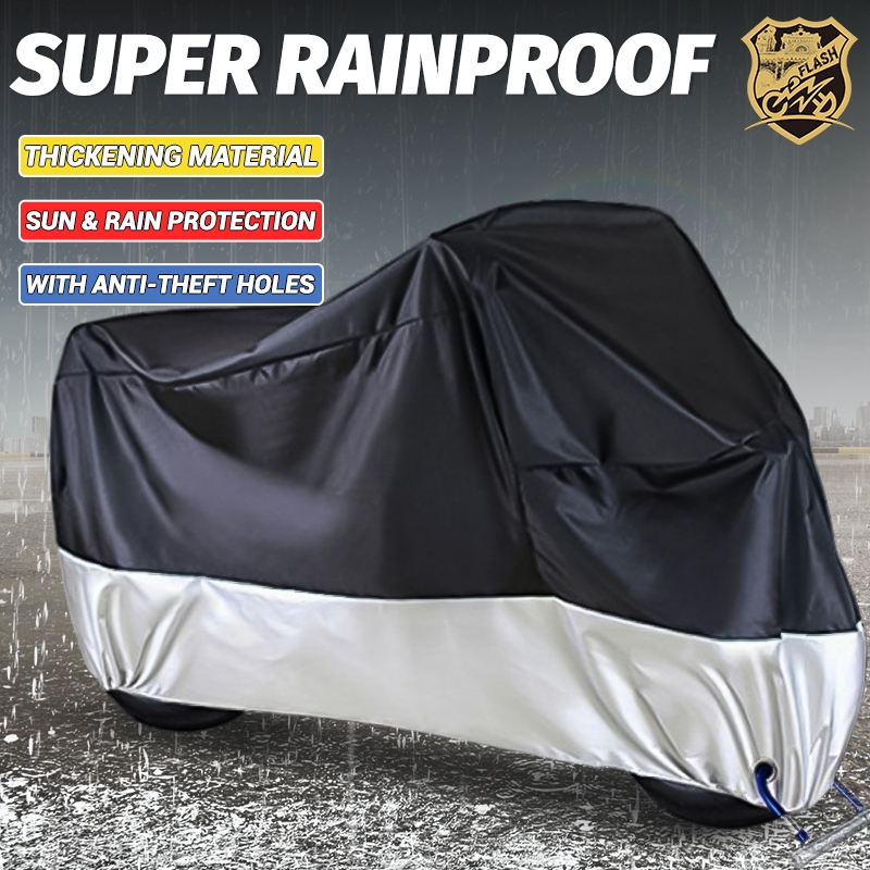 Honda Suzuki Kawasaki Bike Cover XL Waterproof Motorcycle Cover With License Plate Window - 600D ...