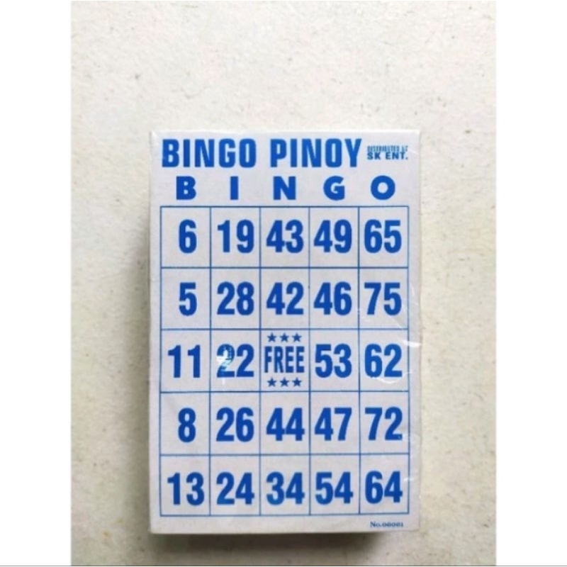 Bingo Cards BINGO PINOY 100pcs Playing Cards hard paper | Shopee ...