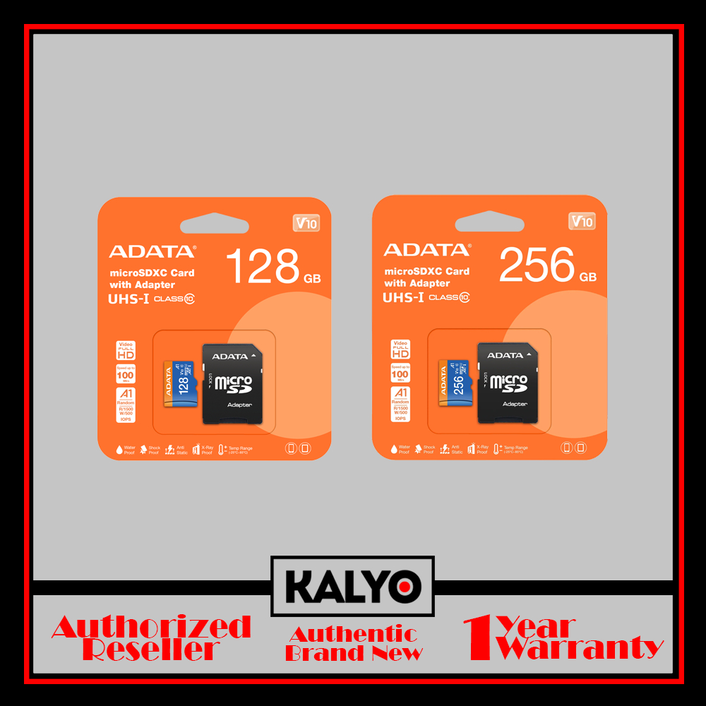 Adata Premier 128GB 256GB A1 V10 microSDHC/SDXC UHS-I Class10 Memory Card | Shopee Philippines