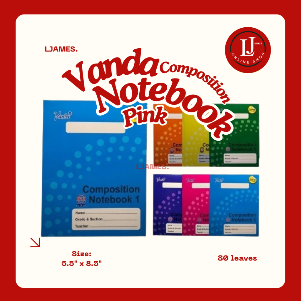VANDA K-12 COMPOSITION NOTEBOOK 1, 2( 6.5 x 8.5") | Shopee Philippines