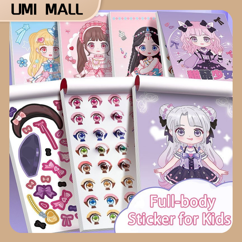 Sticker Book For Princess Doll Whole Body Dress Up Stickers Paper Girl ...