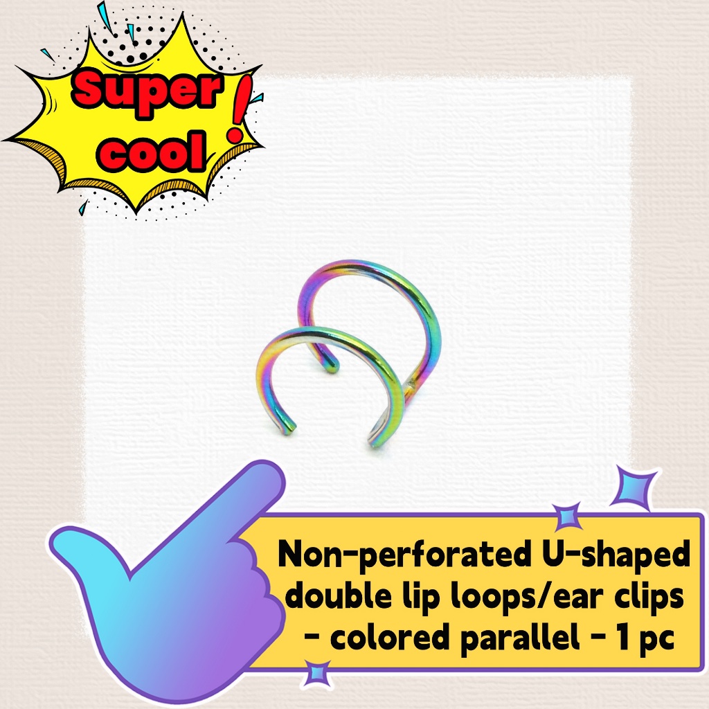 It's cool! Lip Medical Ring Nose Fake Titanium Steel Ring Piercing ...