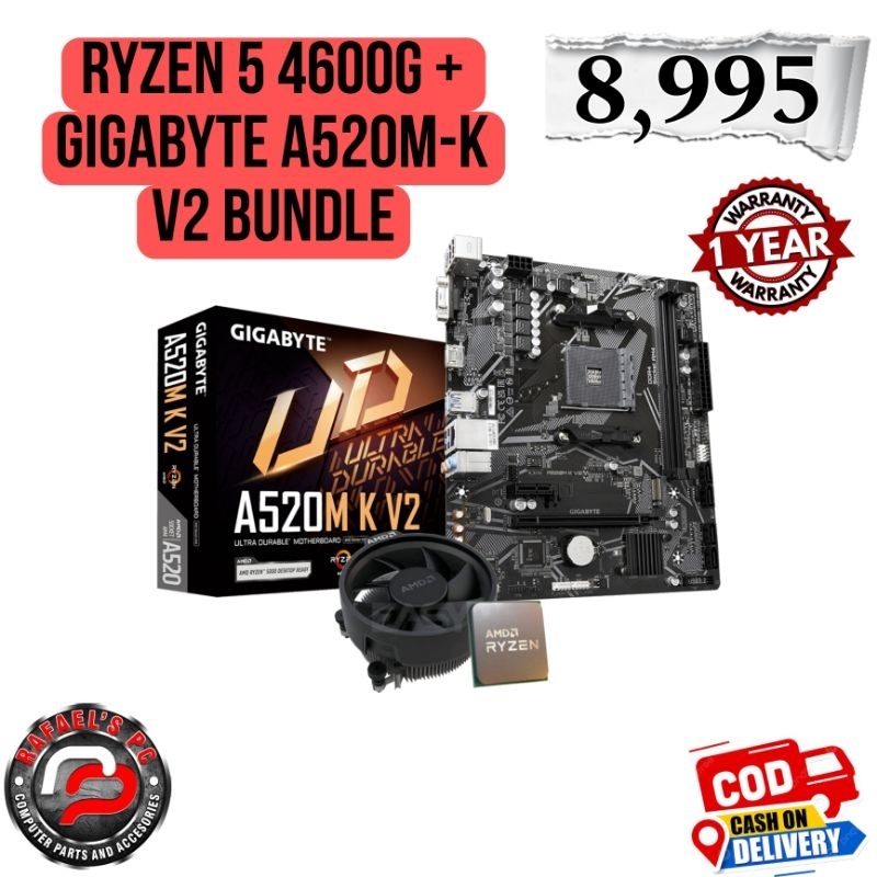 AMD BUNDLE RYZEN 5 4600G / GIGABYTE A520M-K V2 | Shopee Philippines