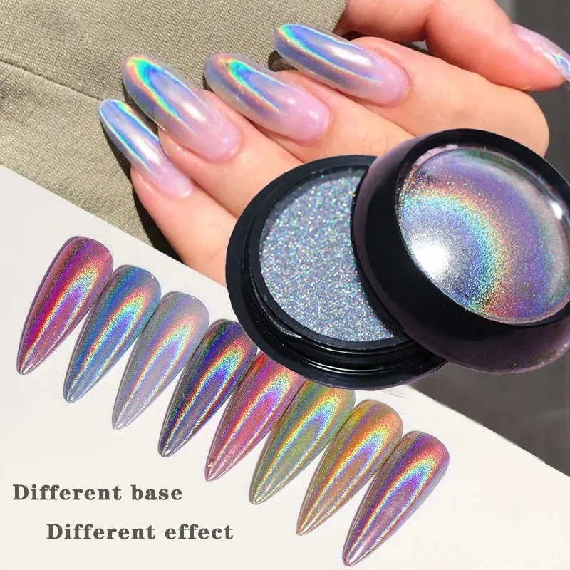 Mirror Nail Powder Laser Nnail Art Magic Powder Pigment Chrome Dust ...