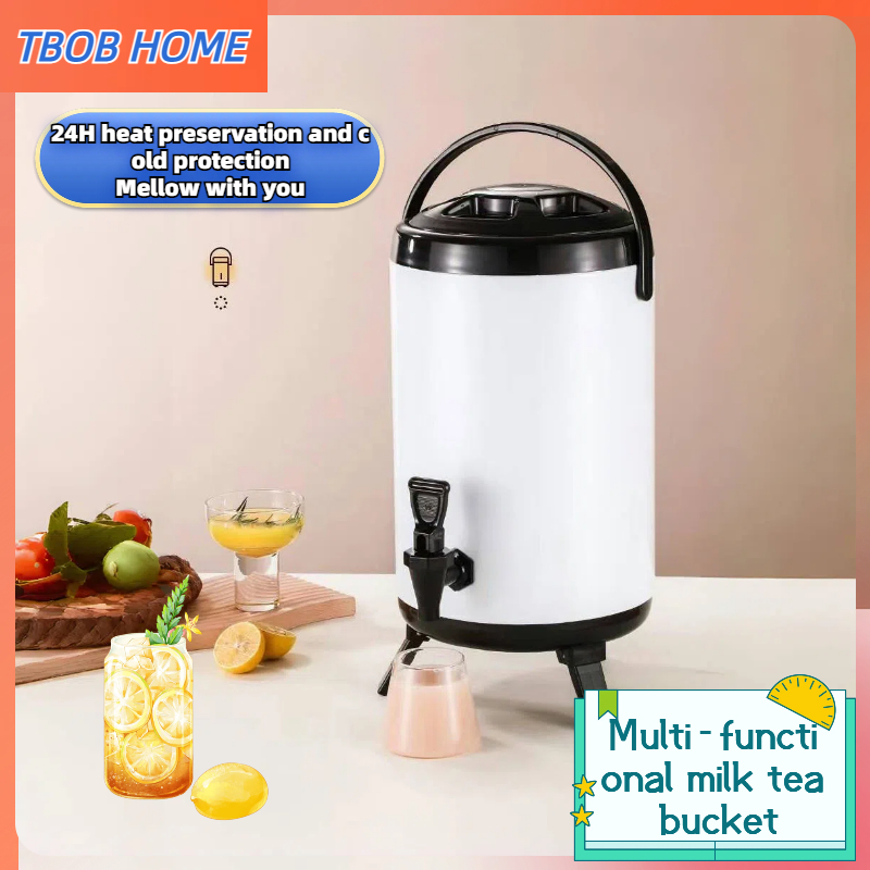 【Ready Stock】Milk Tea Bucket Milk Tea Barrel Water Jug Stainless ...