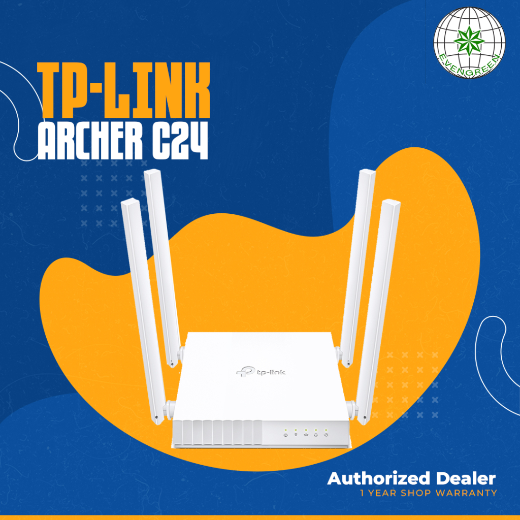 TP-Link Archer C24 AC750 Dual-Band 2.4Ghz 5Ghz Wi-Fi Router | Shopee ...