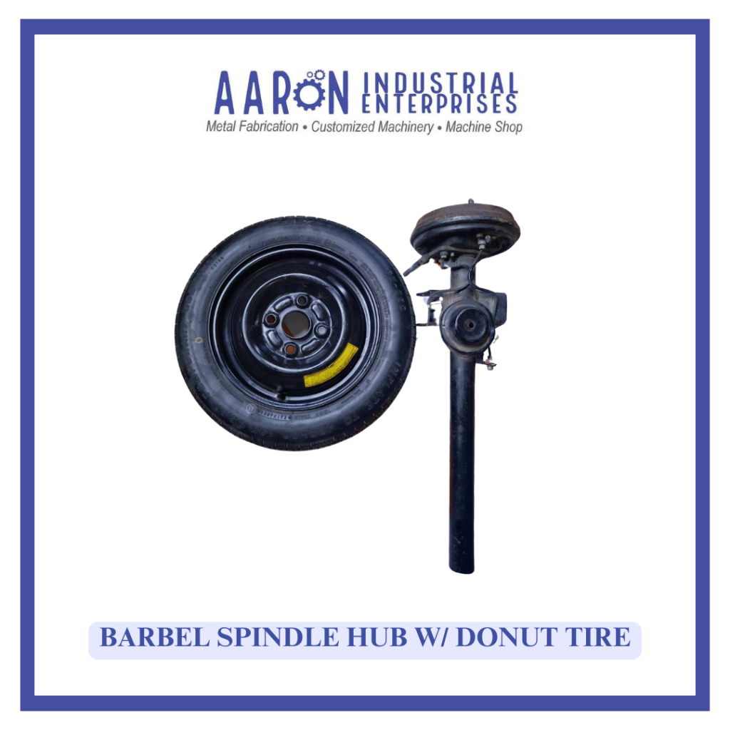 Barbel Spindle Hub 72.5cm with Donut Tire Complete Set with Nut PCD100 ...