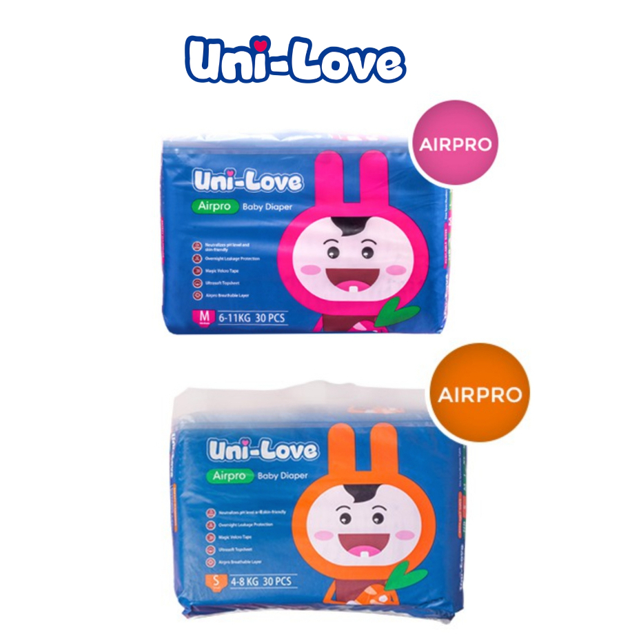 UniLove Airpro 30 pieces Baby Diaper Small Medium | Shopee Philippines