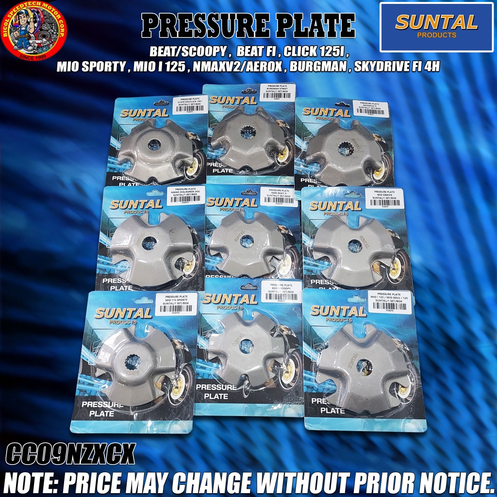 PRESSURE PLATE SUNTAL (BACK PLATE) (CC09NZXCX) | Shopee Philippines