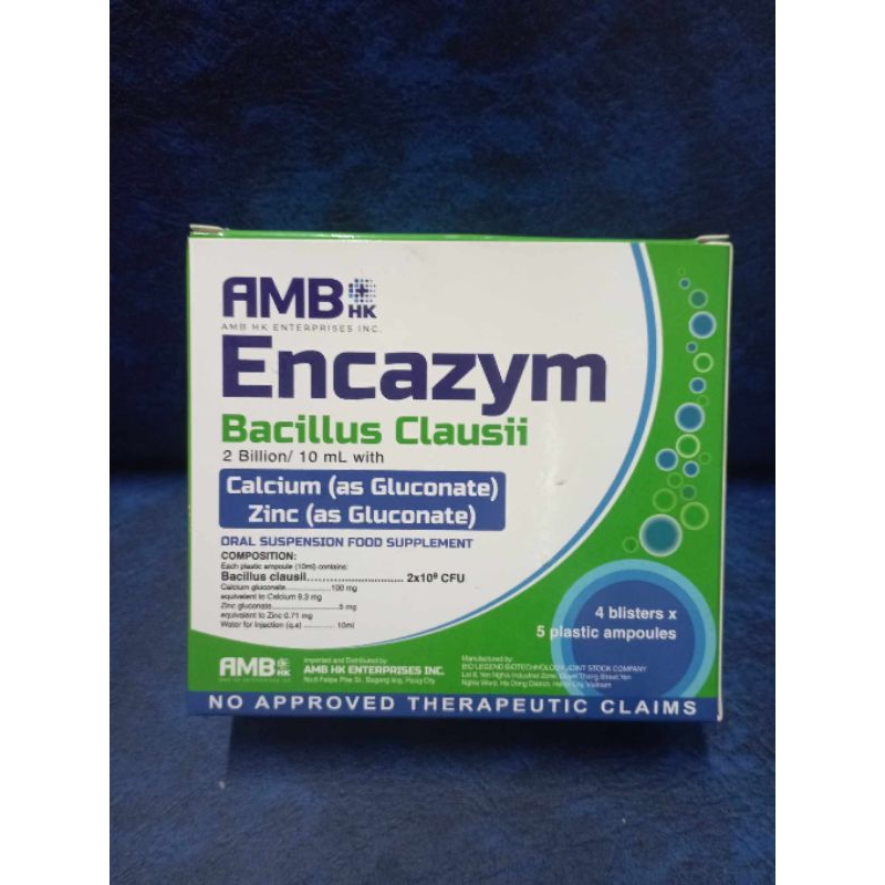 Probiotics|Bacillus clausii + calcium+zinc| Encazym 10ml | Shopee ...