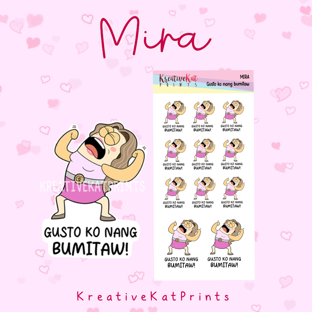 Mira Planner Stickers - GustoKoNangBumitaw - Tagalog Stickers | Shopee ...