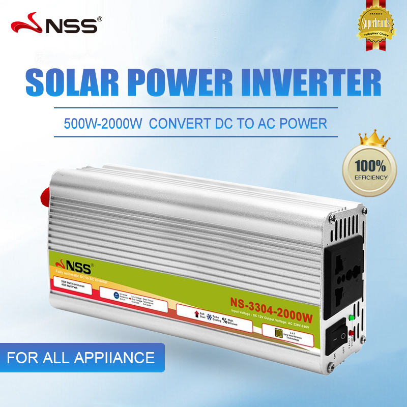 NSS solar inverter battery 500 watts 1000w Power Converter 12V to 220 ...