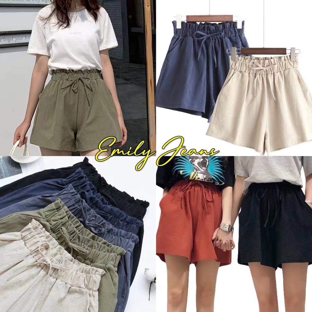 EMILY Korean Summer High Waist Loose Casual Short New Trend High ...