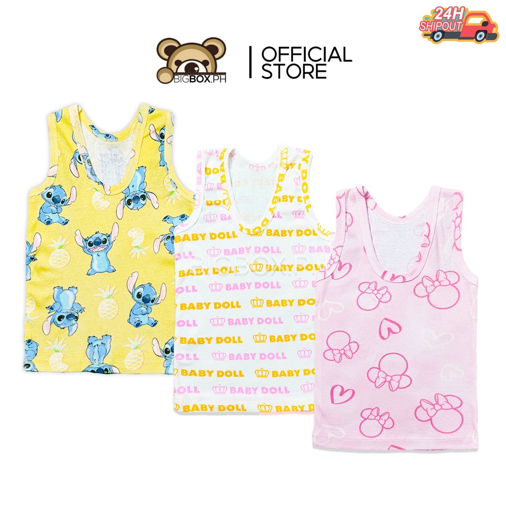 BigboxPH Kids Pure Cotton Racerback Sando for Girls 1–8 Years Old ...