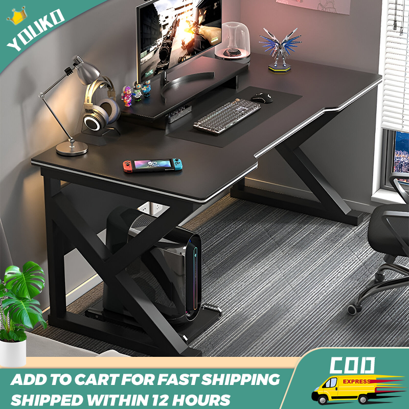 YOUKO Gaming Table 120cm Computer Table Desk Modern Home Bedroom ...