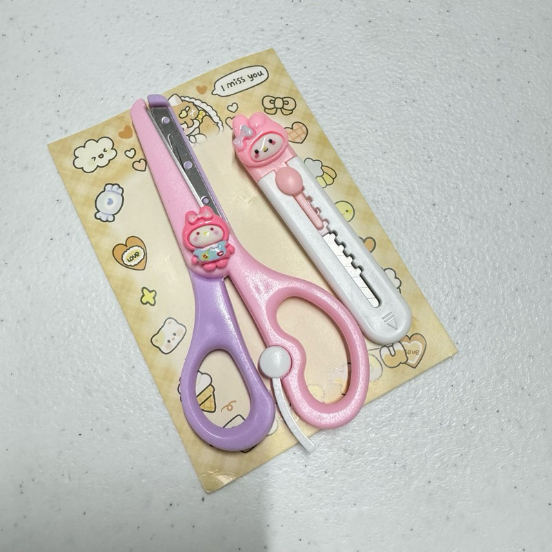 Cute Kids Scissors Sanrio Melody Kuromi Cinnamoroll | Kawaii School ...