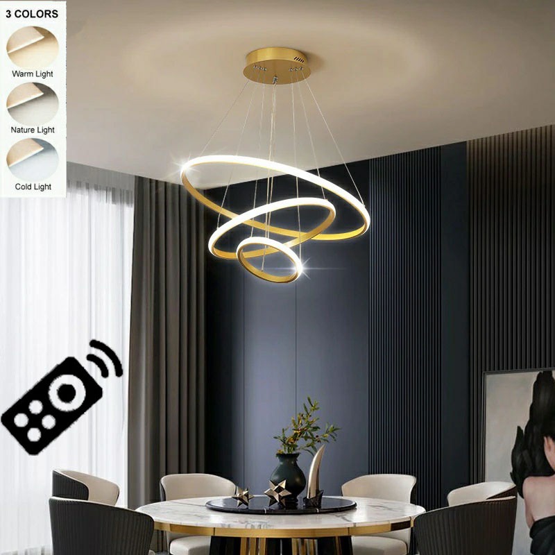 Gecree Chandelier Modern Pendant Lamp LED chandelier ceiling light ...