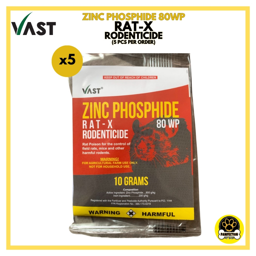 RAT-X (ZINC PHOSPHIDE) - RODENTICIDE 10grams ( 5PCS FOR 100) | Shopee ...