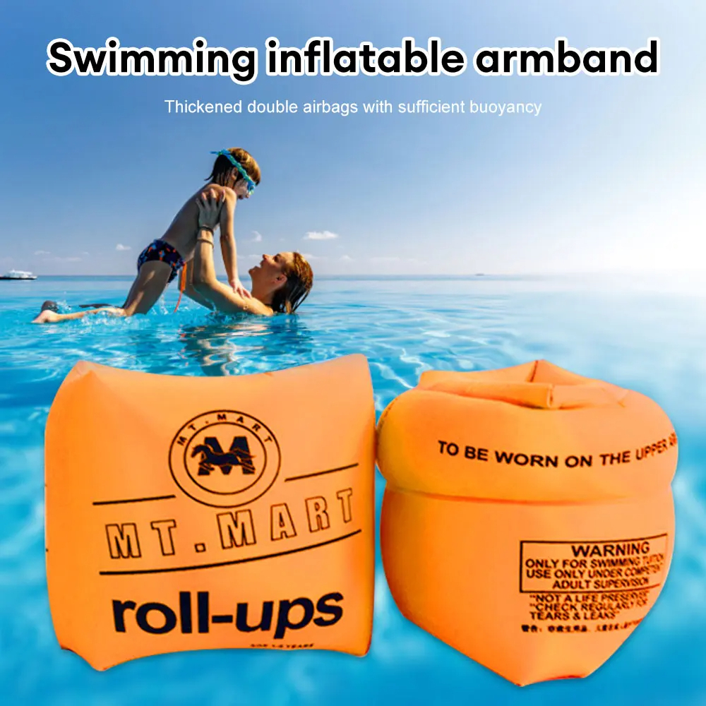 New Inflatable Swimming Arm Rings Portable Floating Circle Sleeves Pool ...